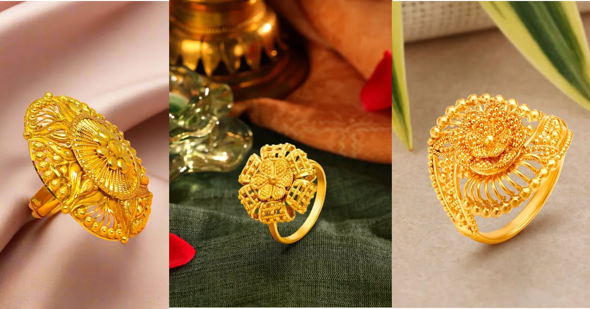 Best 5 Latest Gold Ring Design: डेली वियर से लेकर ब्राइडल तक देखें ...