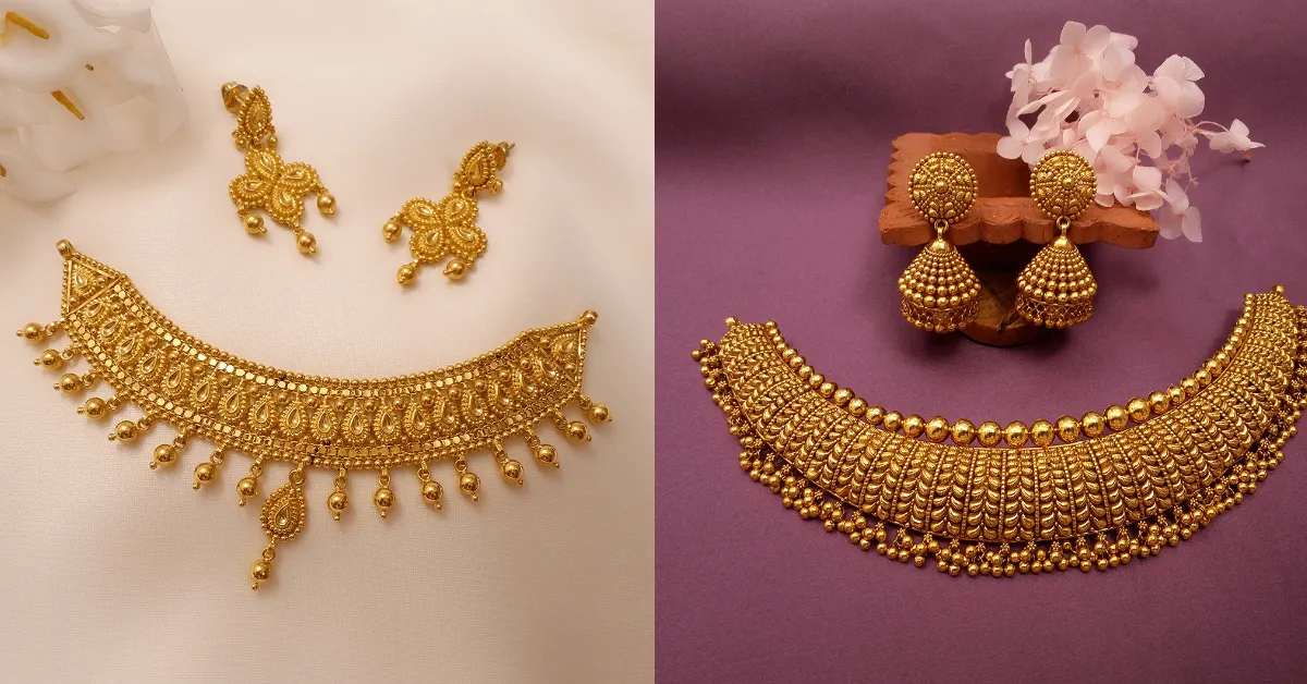 Latest Gold Necklace Designs: साड़ी के साथ पहन लें इस तरह के गोल्ड ...