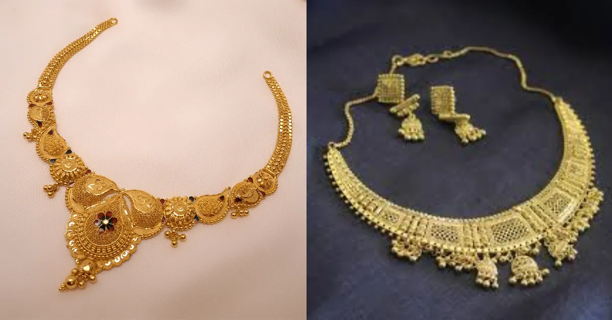 Latest Gold Necklace Designs: साड़ी के साथ पहन लें इस तरह के गोल्ड ...